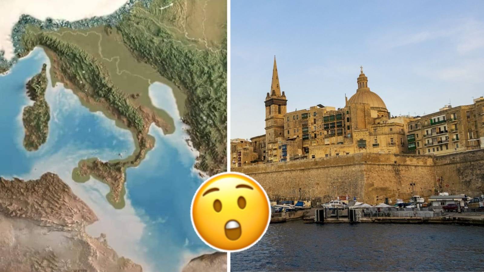 Mappa Ta' 20,000 Sena Ilu Turi Lill-Gżejjer Maltin Magħquda Mal-Italja