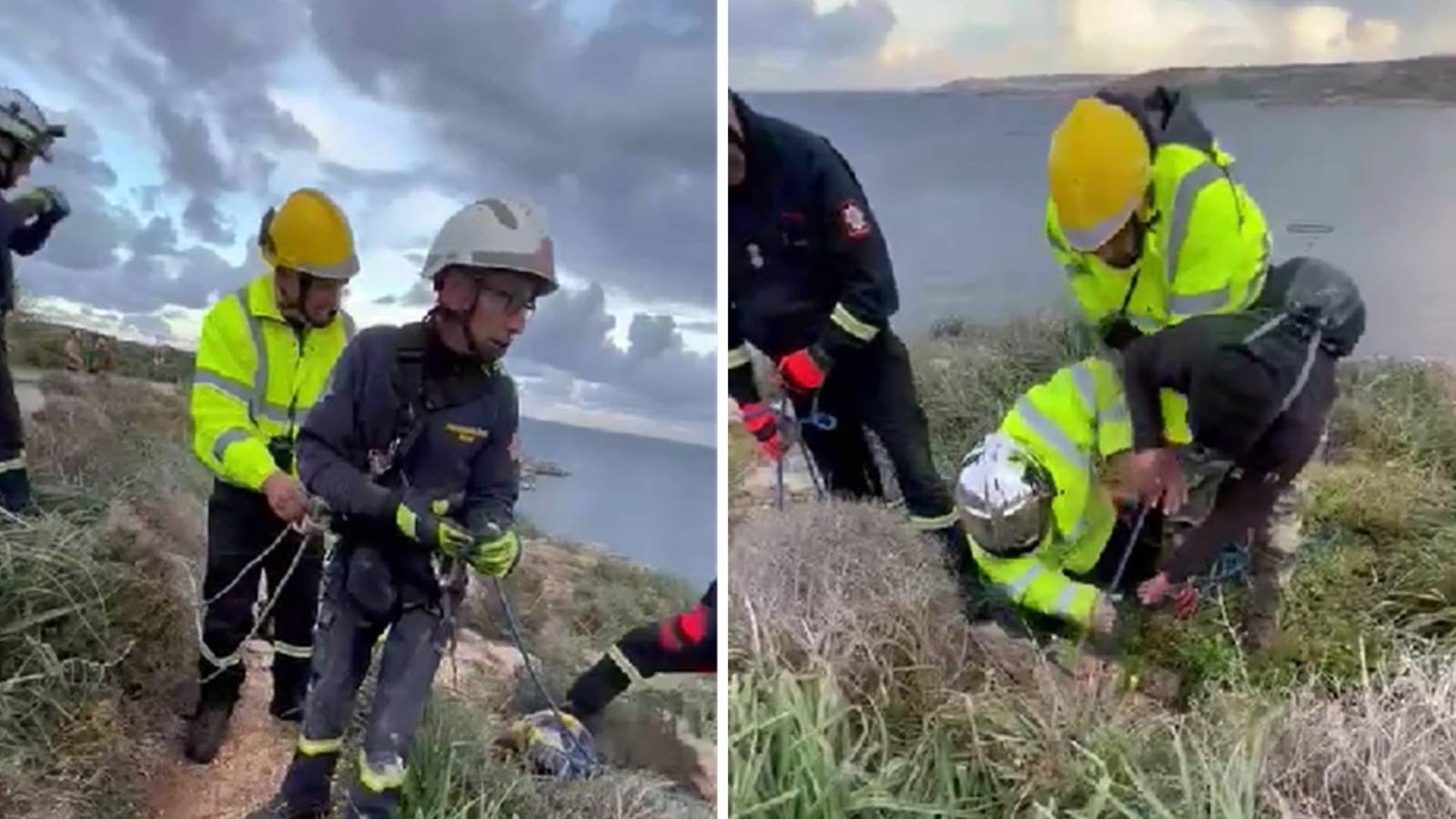Il-Ħaddiema Tal-Protezzjoni Ċivili Jsalvaw Kelb Li Nqabad F’ħofra