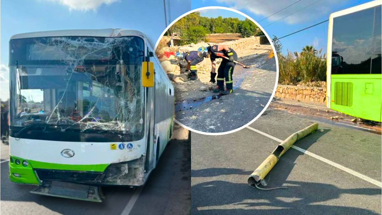 Karozza Tal-Linja Tibqa' Dieħla F'Arblu Fi Triqitha Lejn Għar Dalam